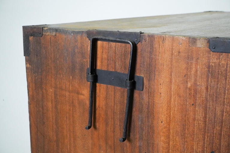 19th Century Antique Japanese Tansu Chest, 2 Parts For Sale at 1stDibs