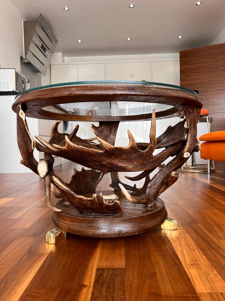20th Century Antler Horn Side Table For Sale at 1stDibs