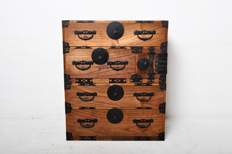 20th Century Japanese Tansu Chest in Two Parts at 1stDibs