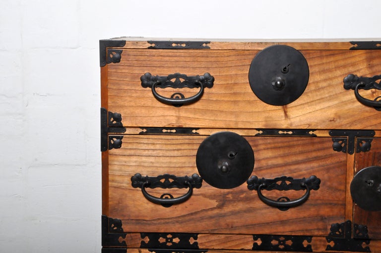 20th Century Japanese Tansu Chest in Two Parts at 1stDibs