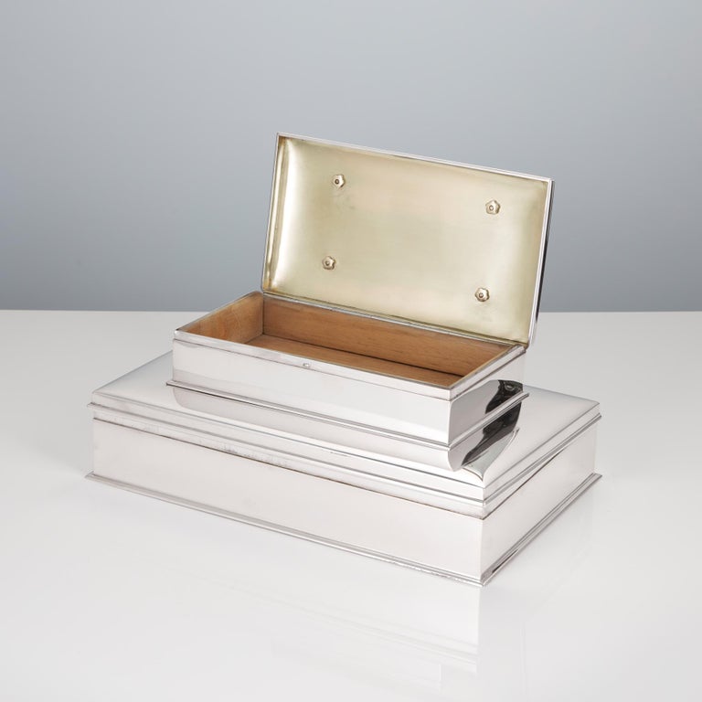 20th Century Sterling Silver 3-Tier Cigar and Cigarette Box by Tiffany ...