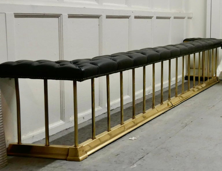 Brass and Leather Club Fender For Sale at 1stDibs