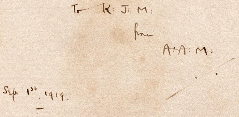 A. A. Milne, Collected Plays, All First Editions Each Inscribed to His ...