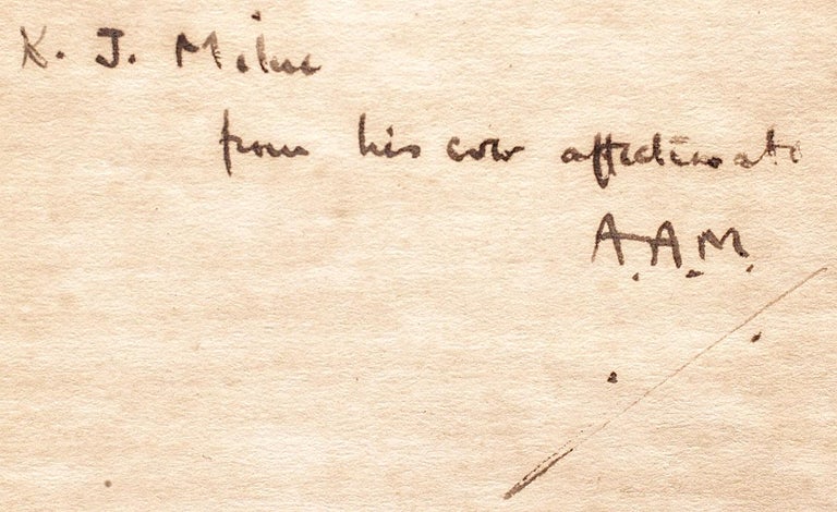 A. A. Milne, Collected Plays, All First Editions Each Inscribed to His ...