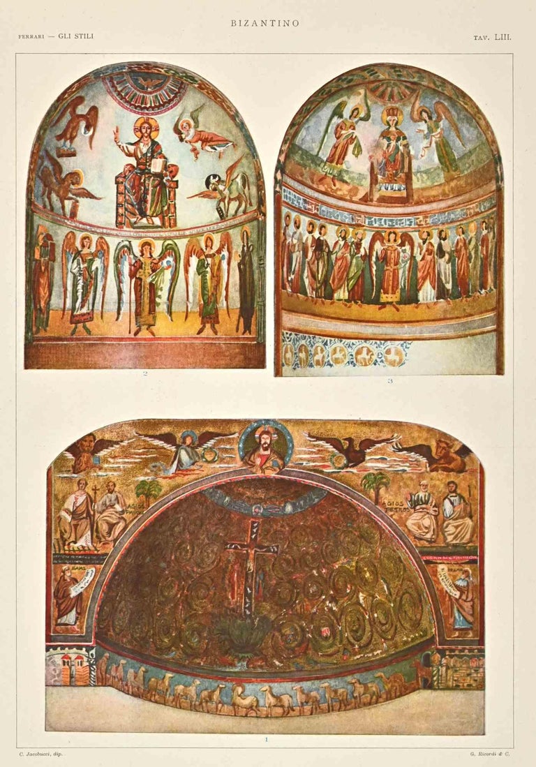 Byzantine Decorative Style - Chromolithograph after A. Alessio For Sale ...