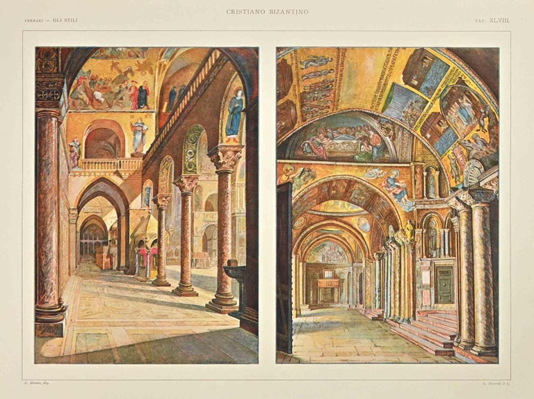 Christian Byzantine Decorative Style- Chromolithograph after A. Alessio ...