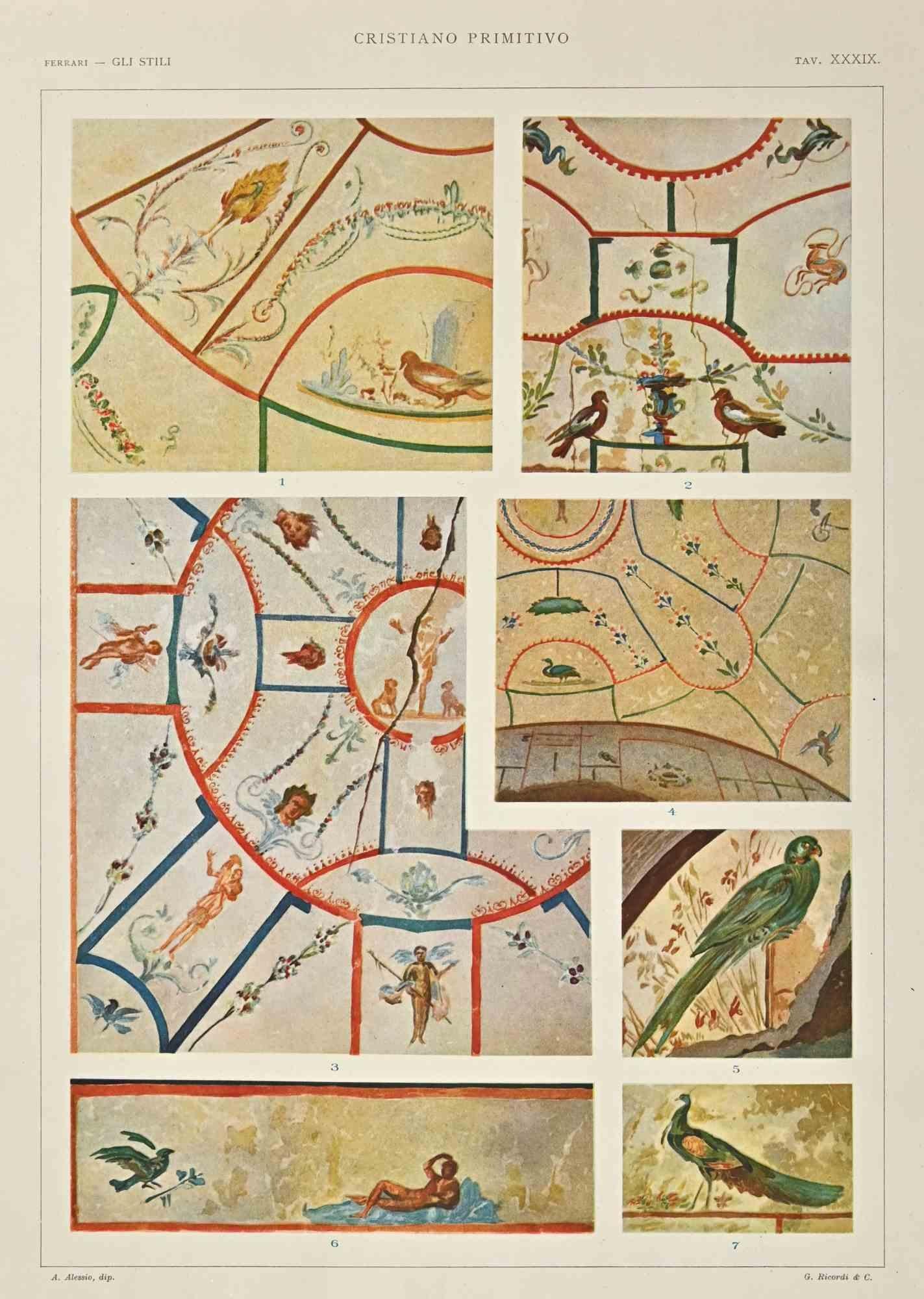 Decorative Motifs- Egyptian - Chromolithograph after A. Alessio For ...
