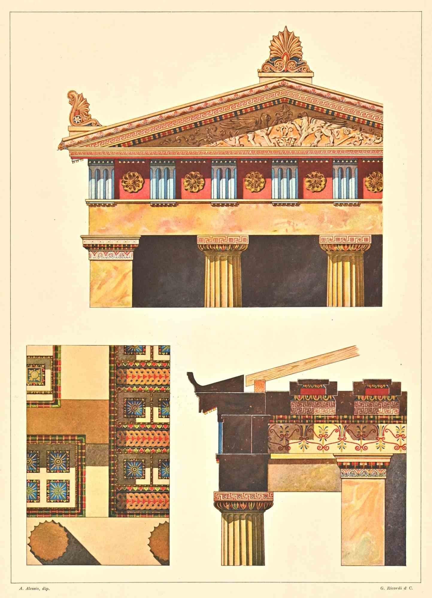 Decorative Motifs- Assyrian - Chromolithograph after A. Alessio For ...