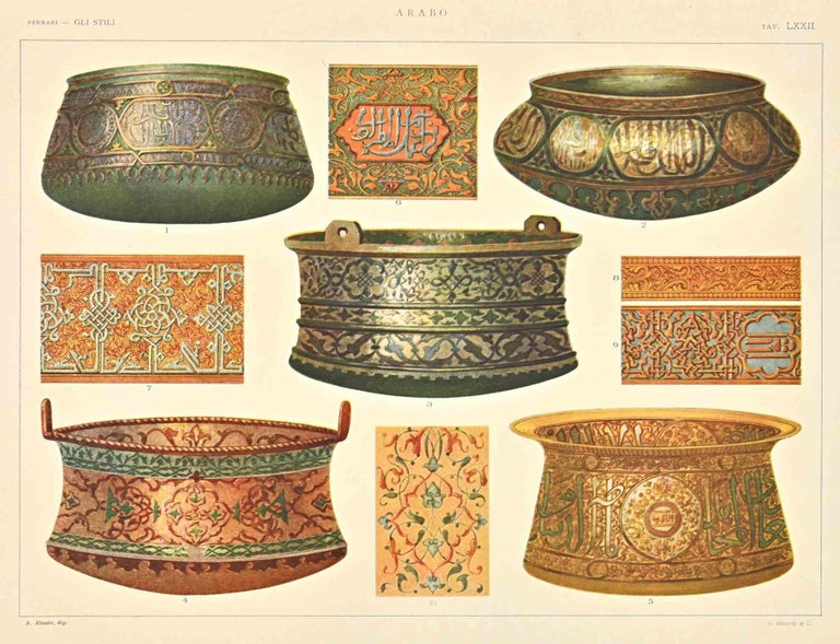 A. Alessio - Decorative Objects - Chromolithograph by A. Alessio ...