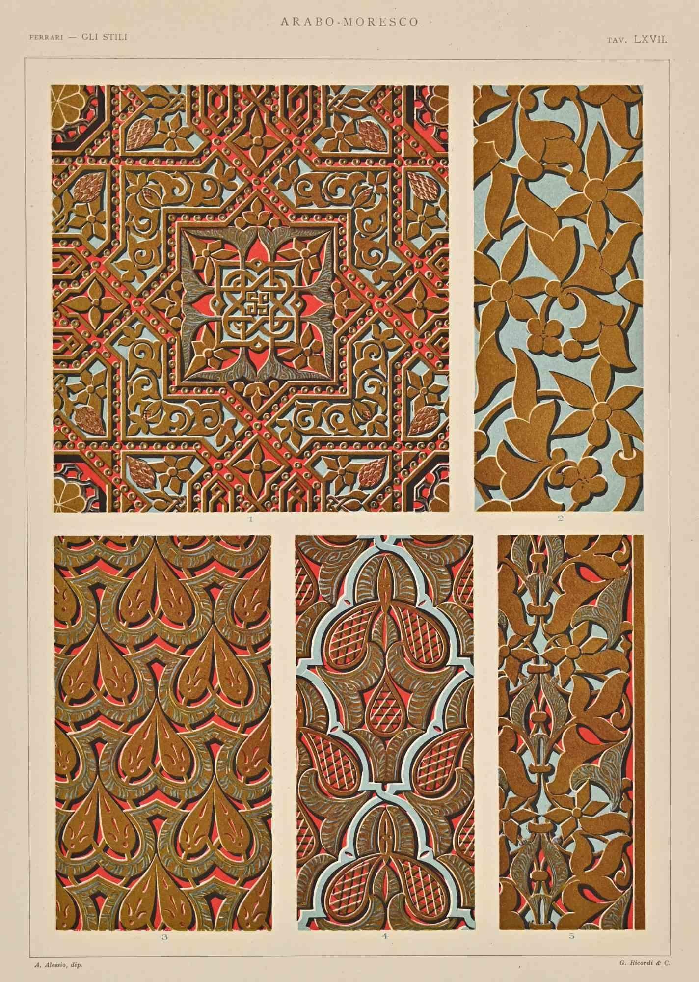 A. Alessio - Decorative Objects - Chromolithograph by A. Alessio ...