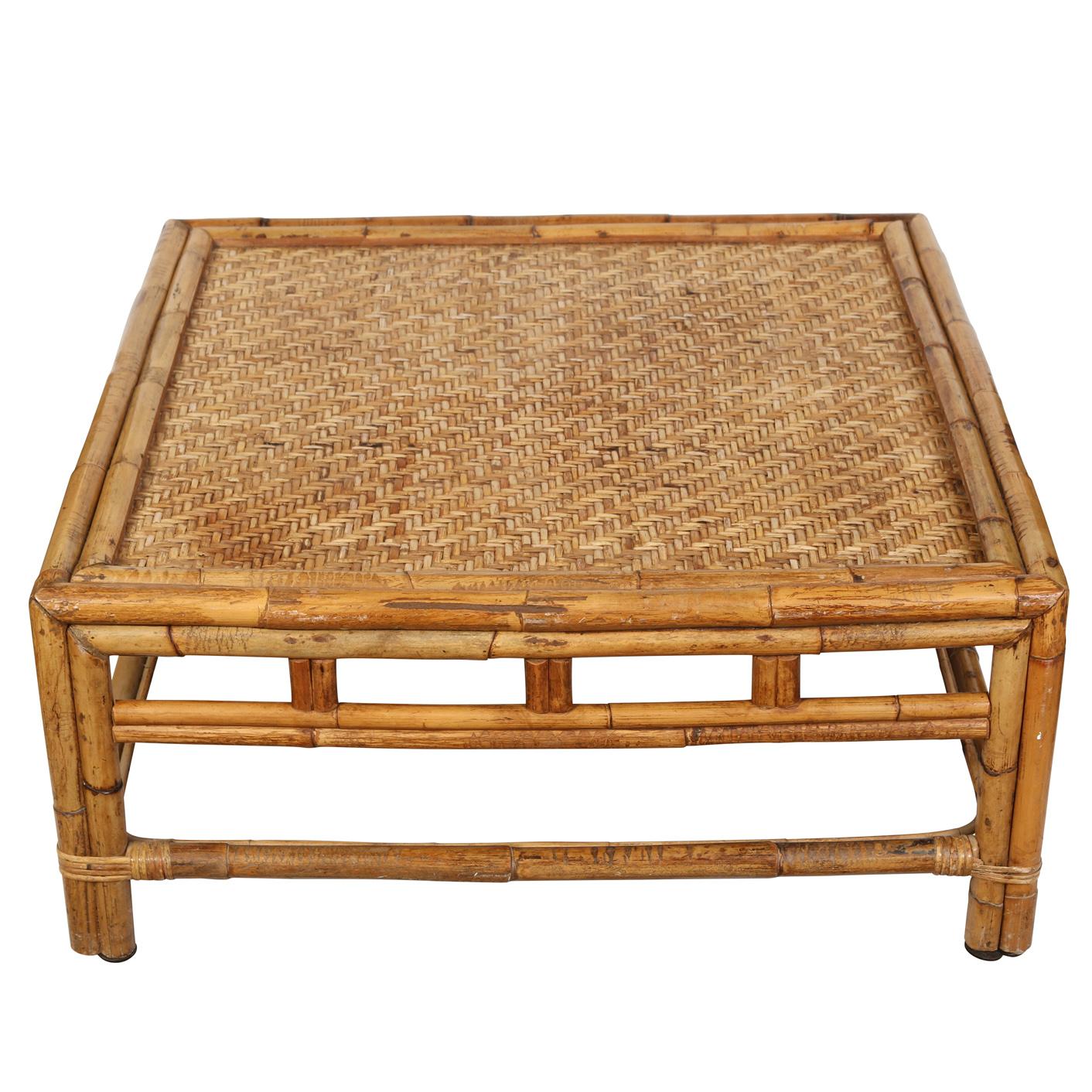 A Bamboo Cocktail Table For Sale at 1stDibs