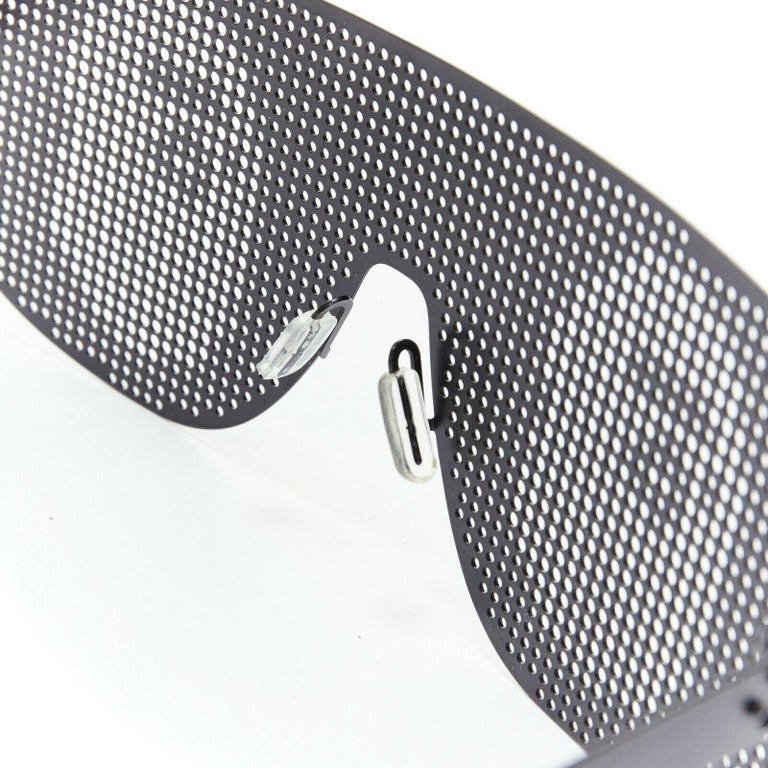 A BATHING APE BAPE black metal dotted shutter shades kanye sunglasses ...