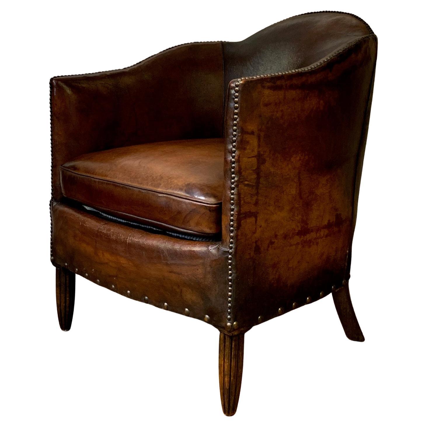 A Beautiful and Rare Leather Club Chair by Otto Schultz, circa 1920’s ...
