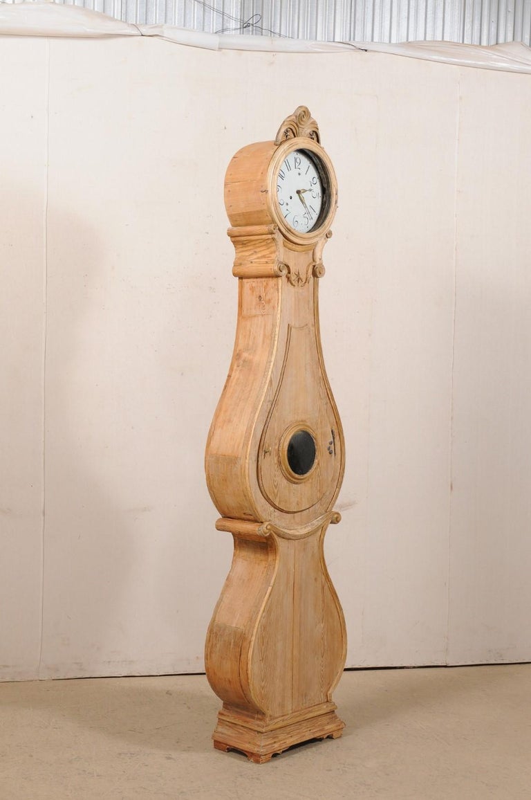 Beautiful "Blonde" Swedish Fryksdahl Grandfather Clock from the 19th ...