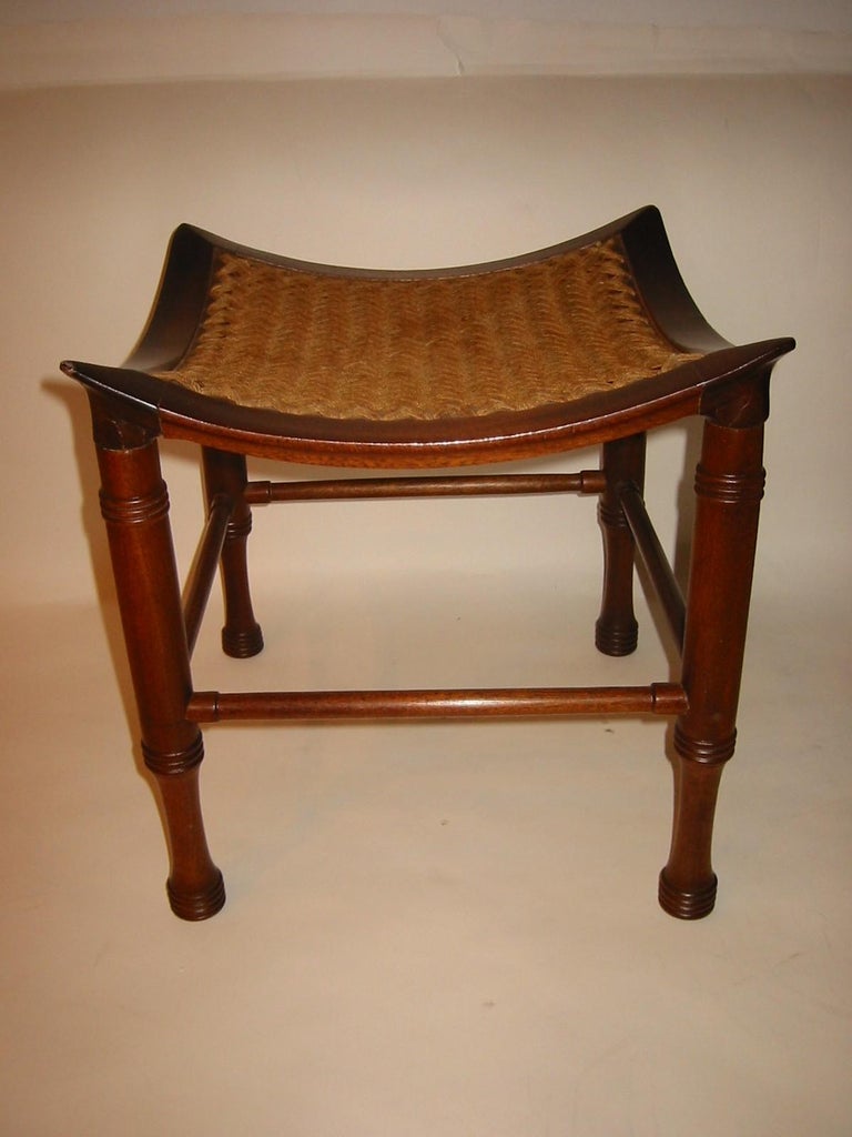 Bench and Pair of Thebes Stools by Liberty and Co. For Sale at 1stDibs