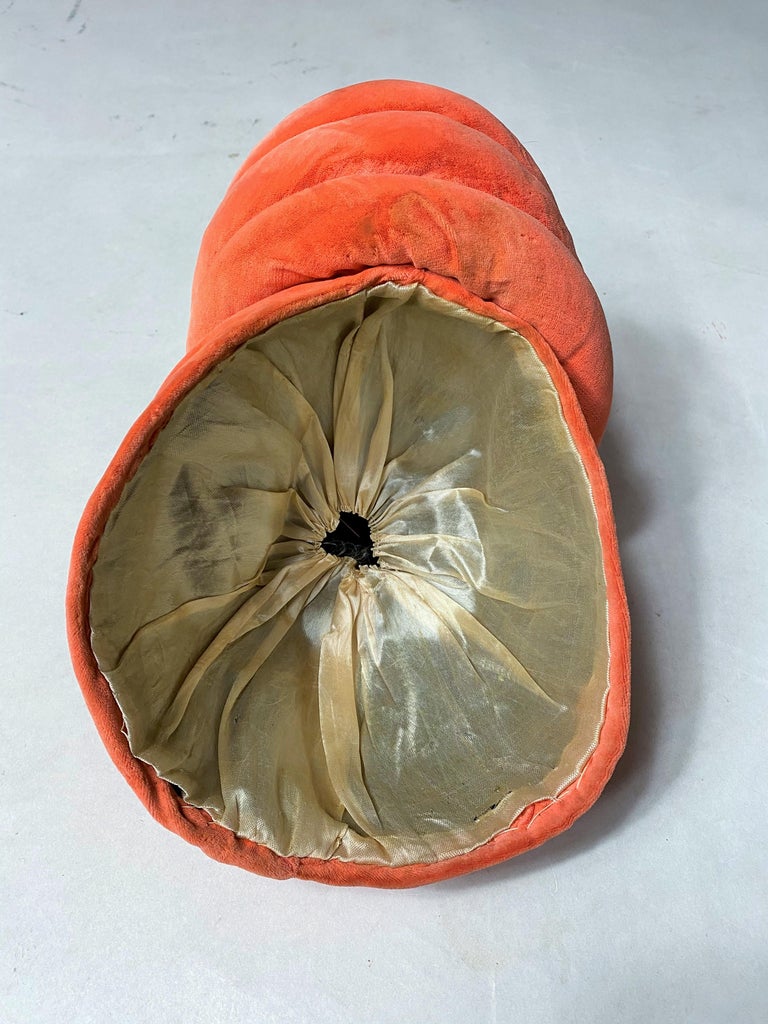 A Bibi "Choucroute" Hat in salmon velvet inspired by Josephine Baker ...