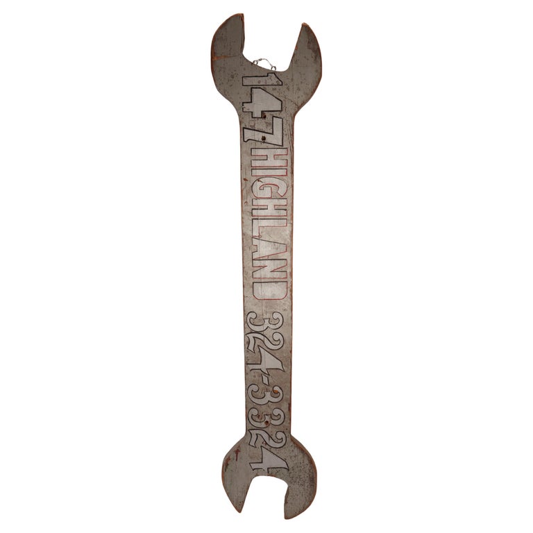 Big Wooden Spanner, a Trade Sign, USA 1930 For Sale at 1stDibs