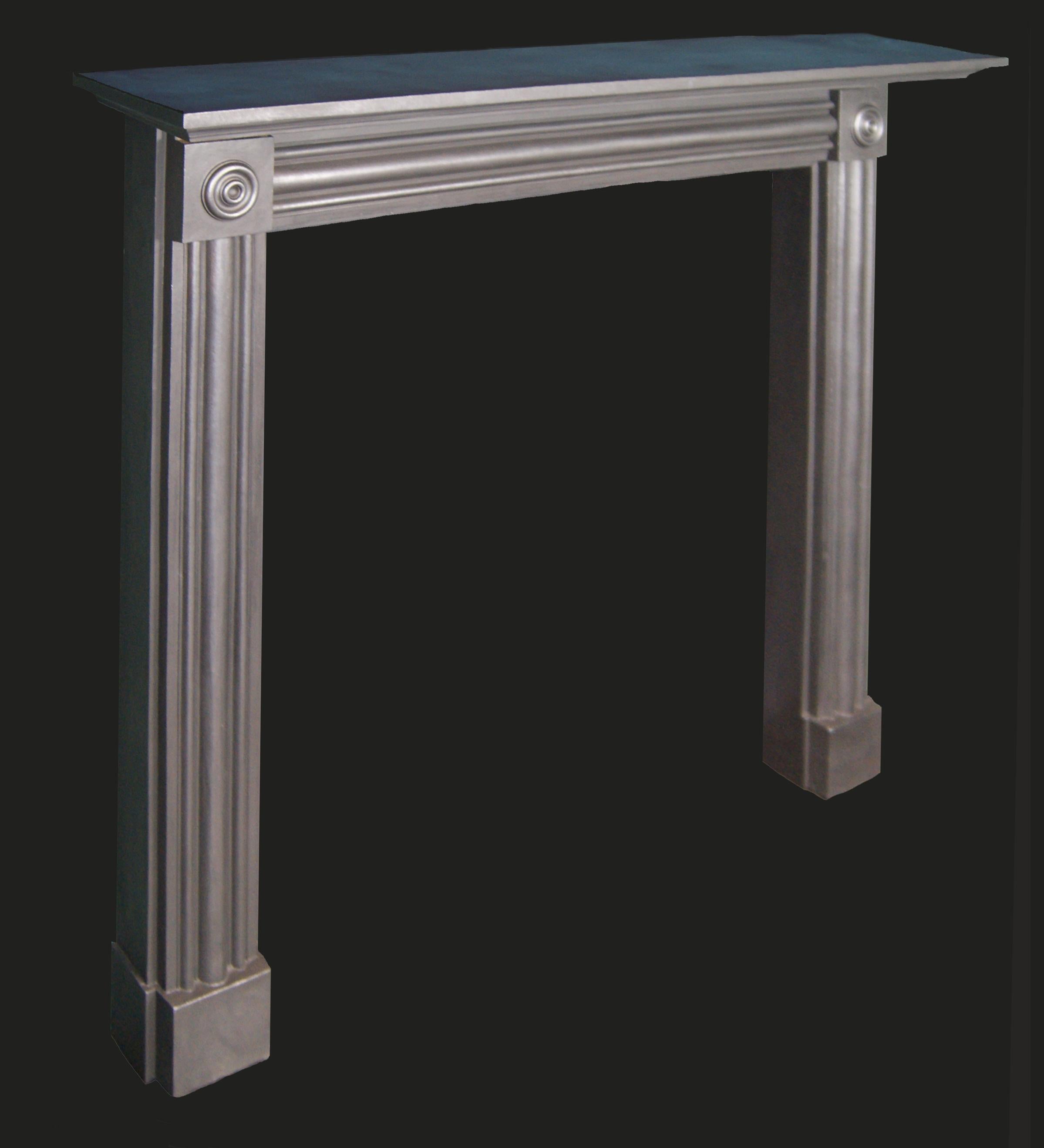 A Black Cast-Iron Fire Surround in the Regency Manner For Sale at 1stDibs