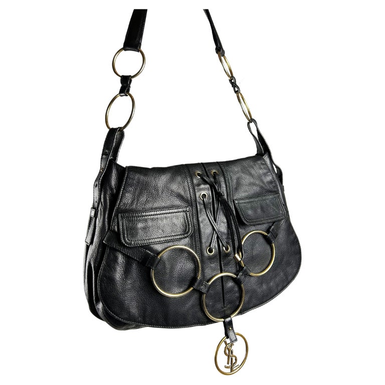 A Black Leather Saharienne bag by Yves Saint Laurent Rive Gauche Circa ...