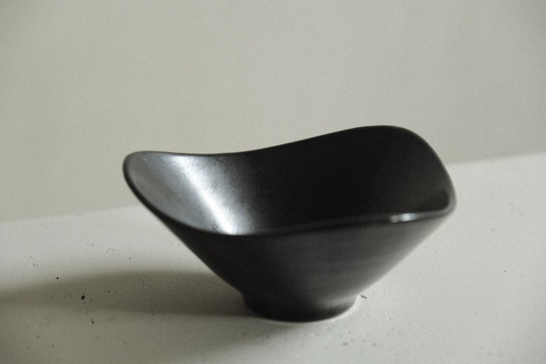Black Vintage Scandinavian Stoneware Bowl, Norway circa 1950s For Sale ...