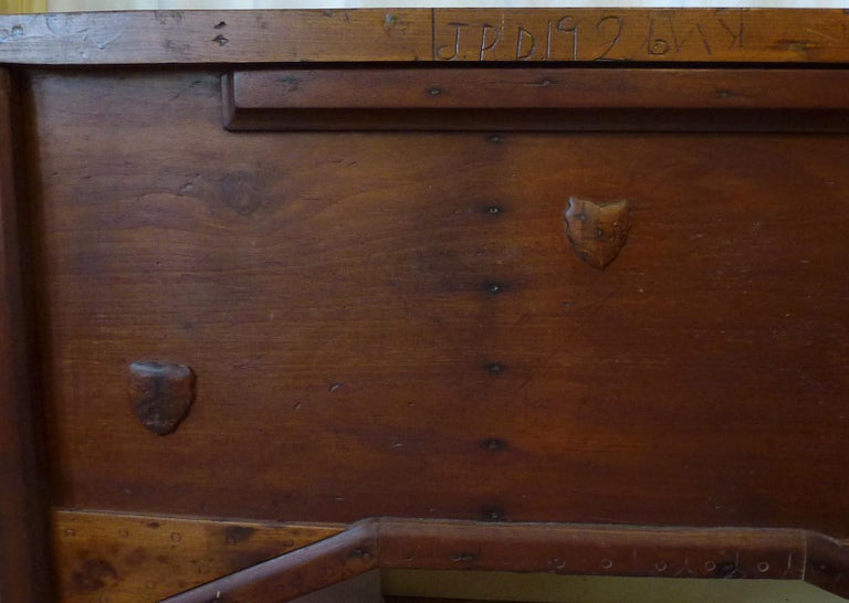 Blanket Chest on Legs with Applied Carved Arrowheads, This Is a ...
