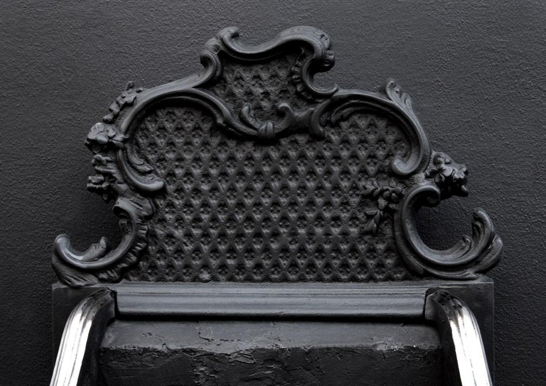 Brass and Steel Rococo Firegrate For Sale at 1stDibs