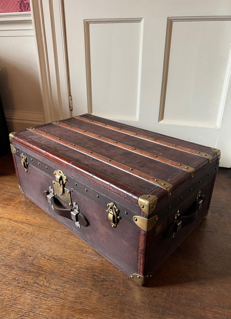 A Brass Bound Moynat Trunk For Sale at 1stDibs