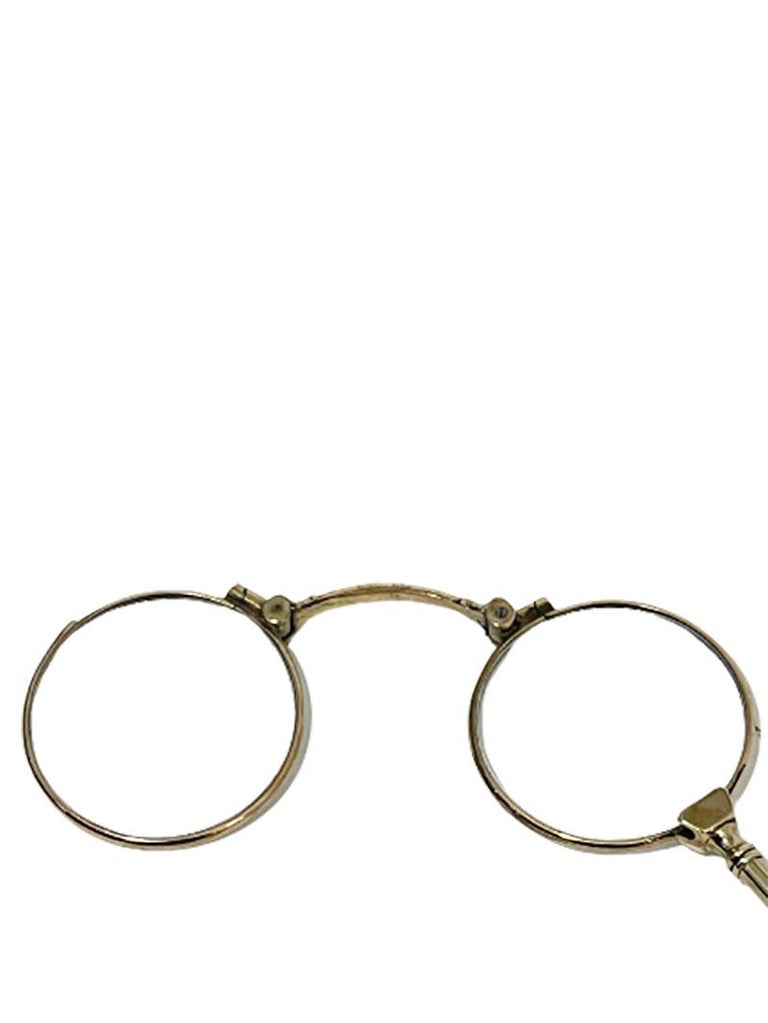 Brass Face-a-Main Lorgnette, ca. 1870 For Sale at 1stDibs