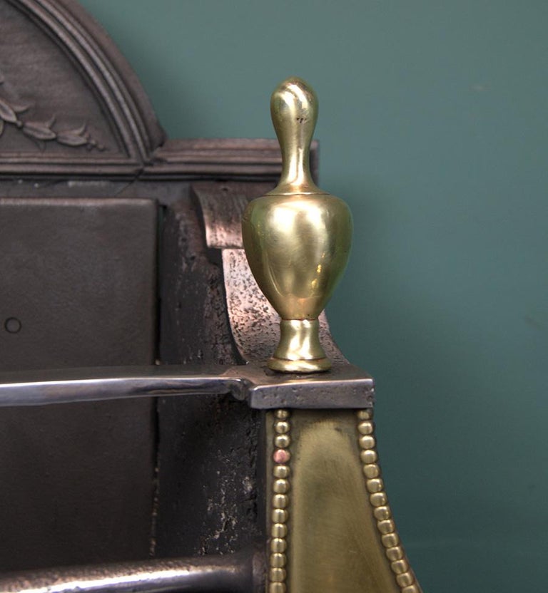 A Brass and Steel Free-Standing Fire Grate For Sale at 1stDibs