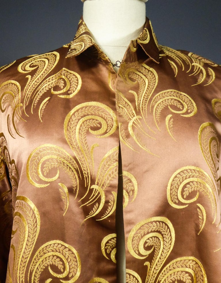 A French Brocaded Satin Silk Evening Jacket Circa 1930/1950 For Sale at ...