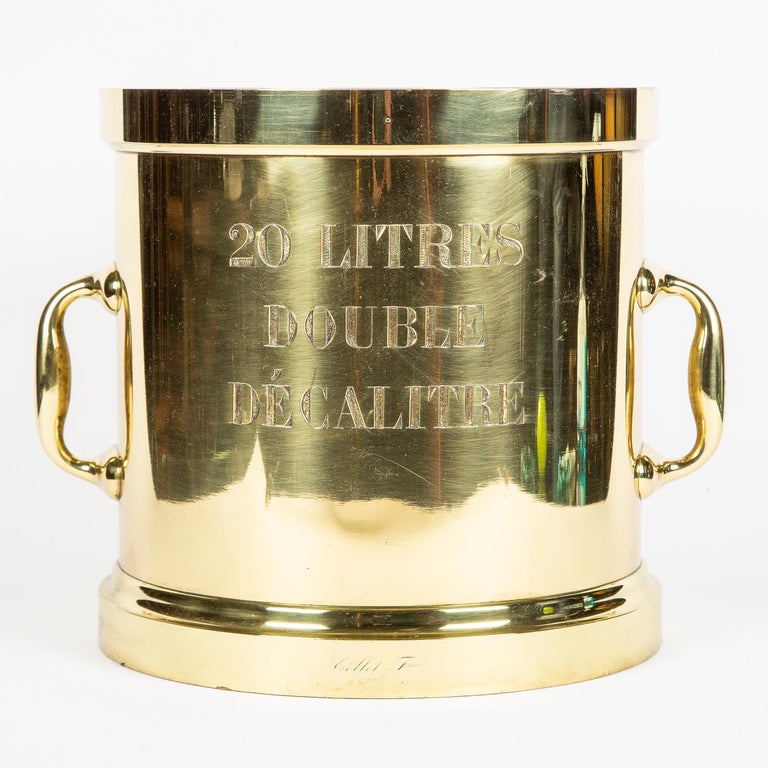 Bronze 20 Litre Double Décalitre Measure by Collot Frères of Paris For ...