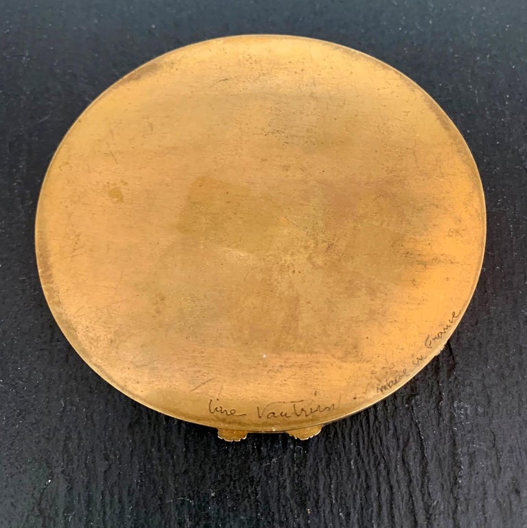 A Bronze Compact Box by French Art Jeweler Line Vautrin For Sale at 1stDibs