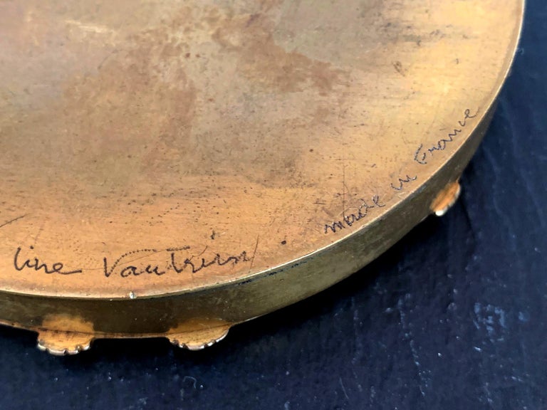 A Bronze Compact Box by French Art Jeweler Line Vautrin For Sale at 1stDibs