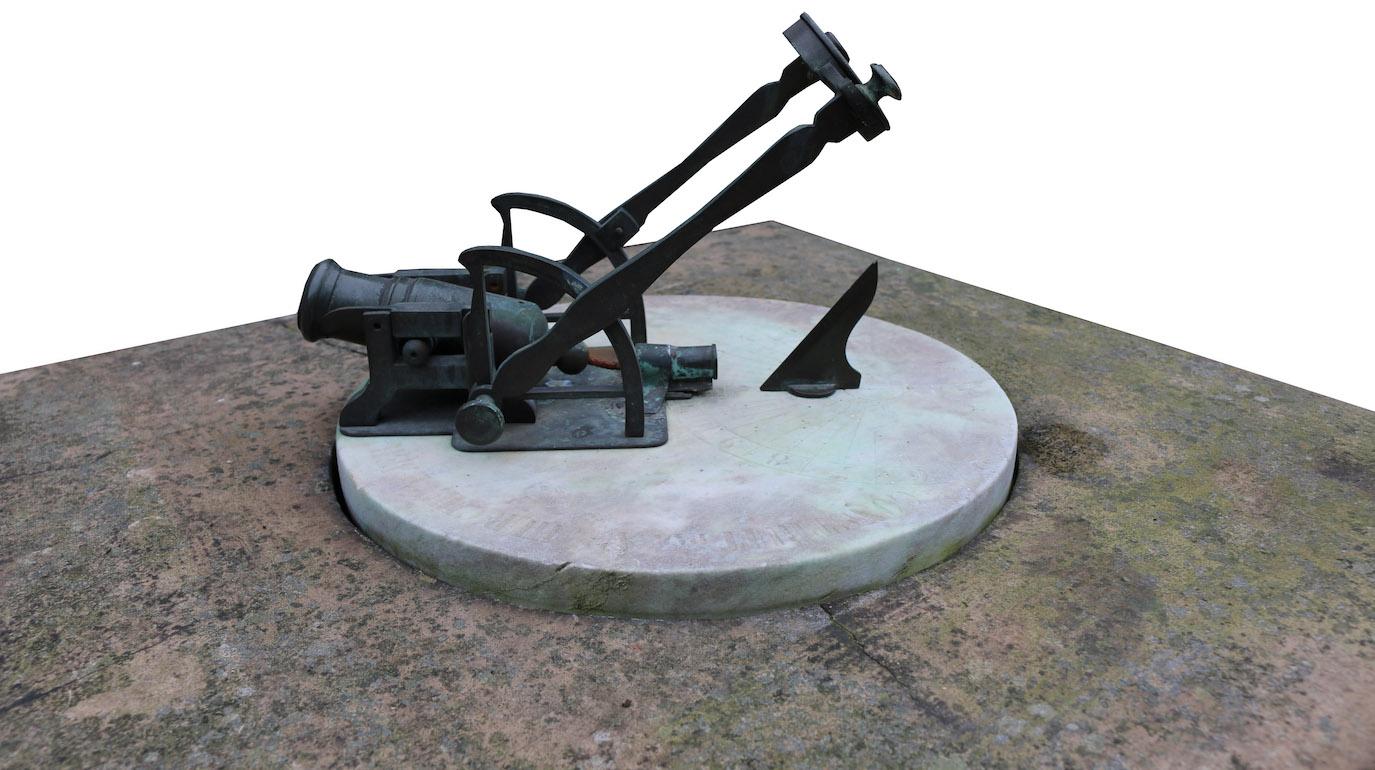 Bronze Noonday Cannon Sundial with Terracotta Pedestal For Sale at ...