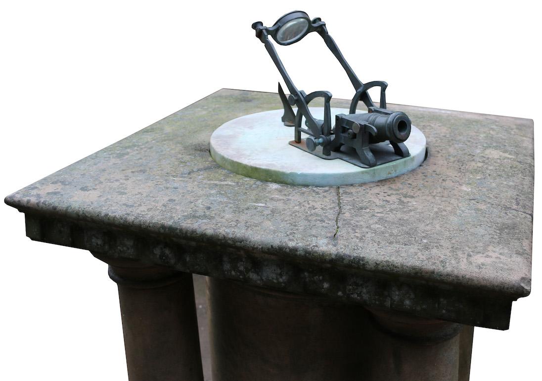 Bronze Noonday Cannon Sundial with Terracotta Pedestal For Sale at ...