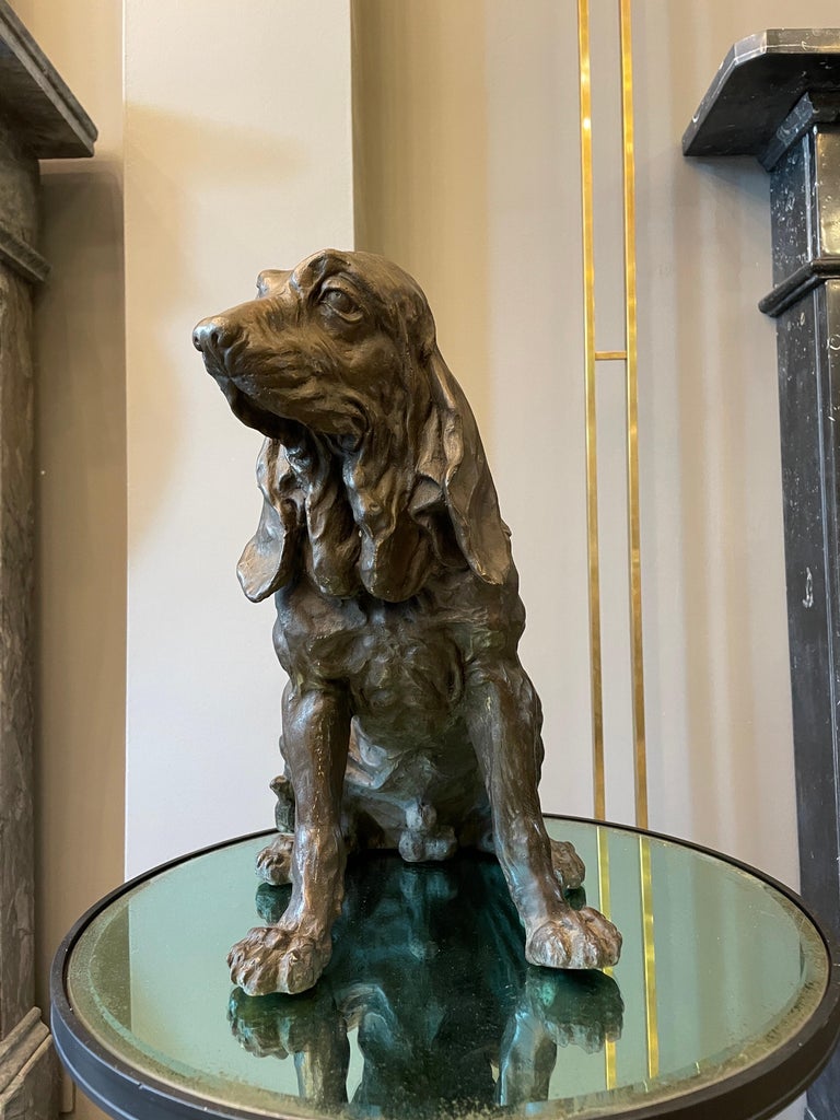 Bronze Sculpture of a Gun Dog For Sale at 1stDibs
