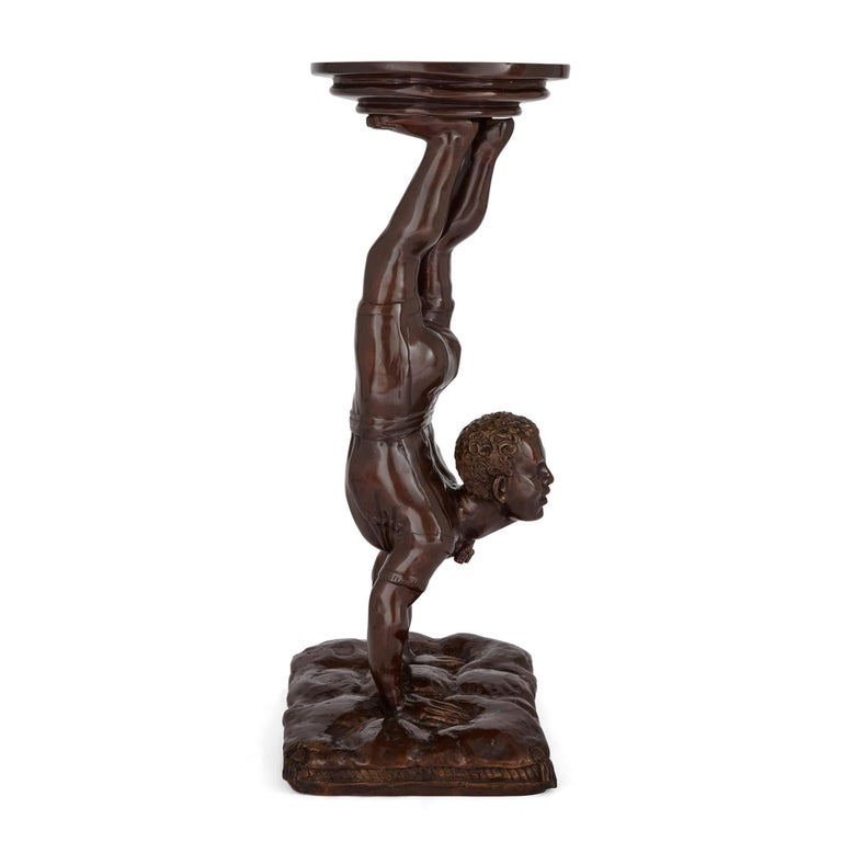 A bronze vide-poche sculptural hall table in acrobat-form For Sale at ...