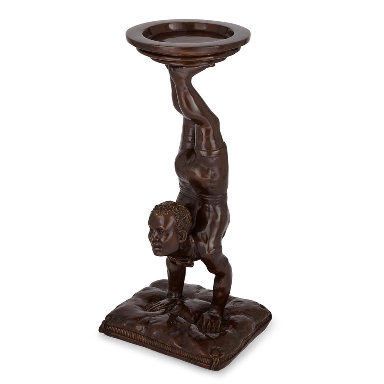 A bronze vide-poche sculptural hall table in acrobat-form For Sale at ...