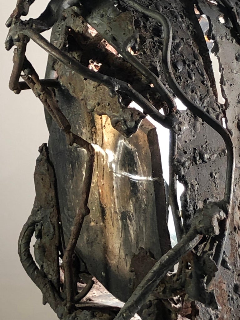Brutalist Lightning Sculpture, Unique Piece by Contini, France, 1980 ...