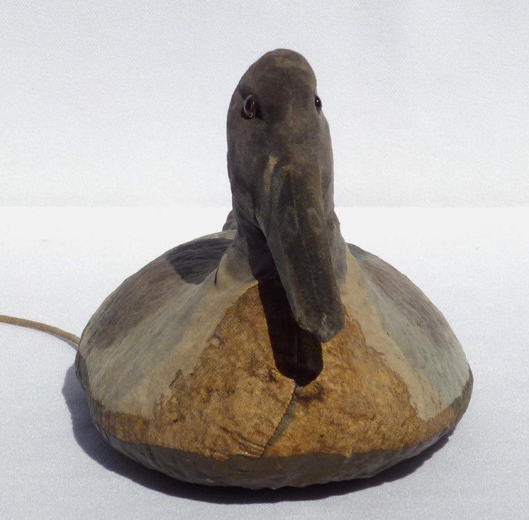 Canvas Duck Decoy with Detailed Painted Decoration and Glass Eyes For ...