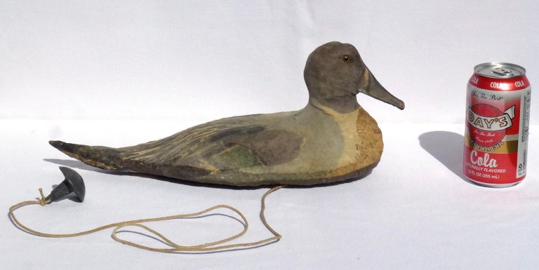 Canvas Duck Decoy with Detailed Painted Decoration and Glass Eyes at ...