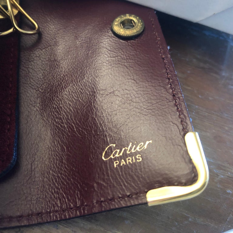 1980s Cartier Leather and Brass Vintage Key Holder at 1stDibs