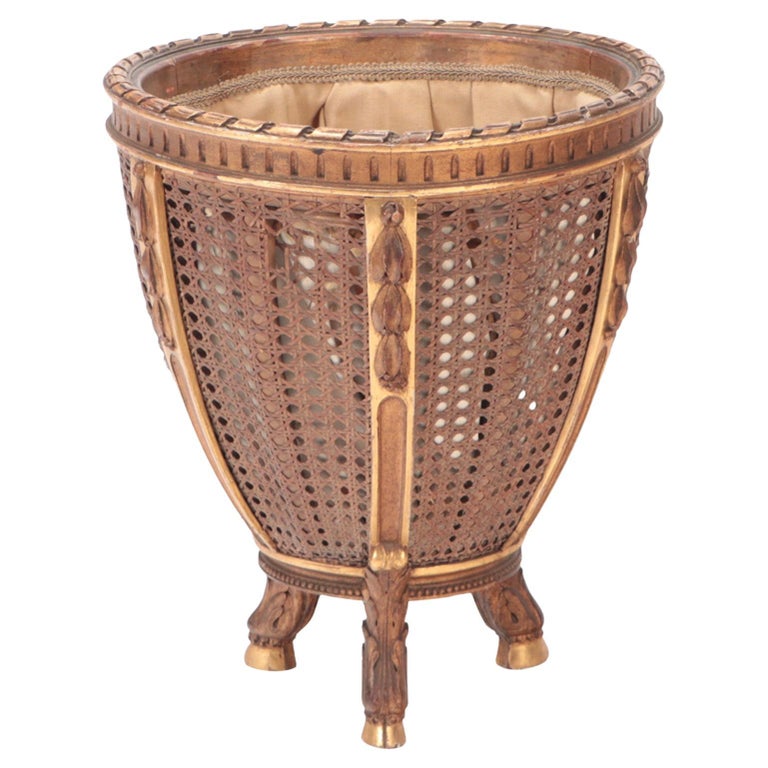 Carved and Gilt Wood Jardiniere Resting on Hooved Feet, circa 1910 For ...