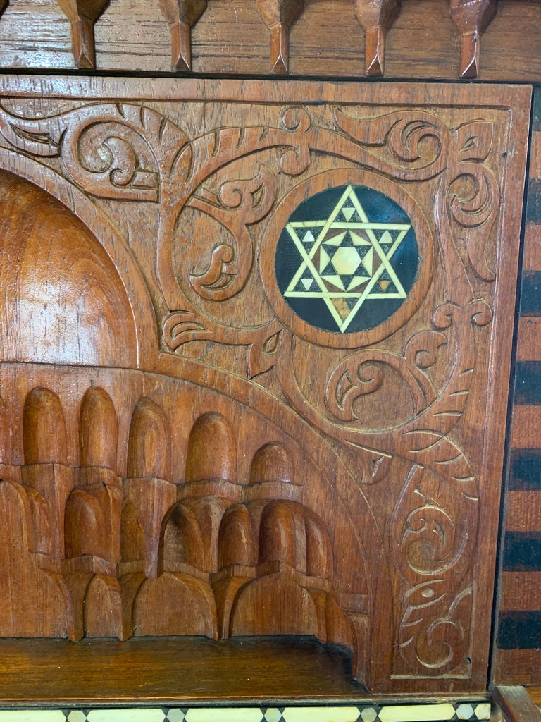 Carved Hardwood Hanging Mirror, Ottoman-Syria, 19th Century For Sale at ...