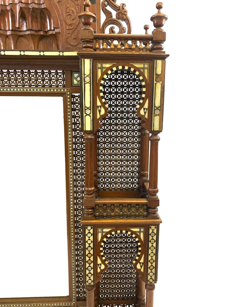 Carved Hardwood Hanging Mirror, Ottoman-Syria, 19th Century For Sale at ...
