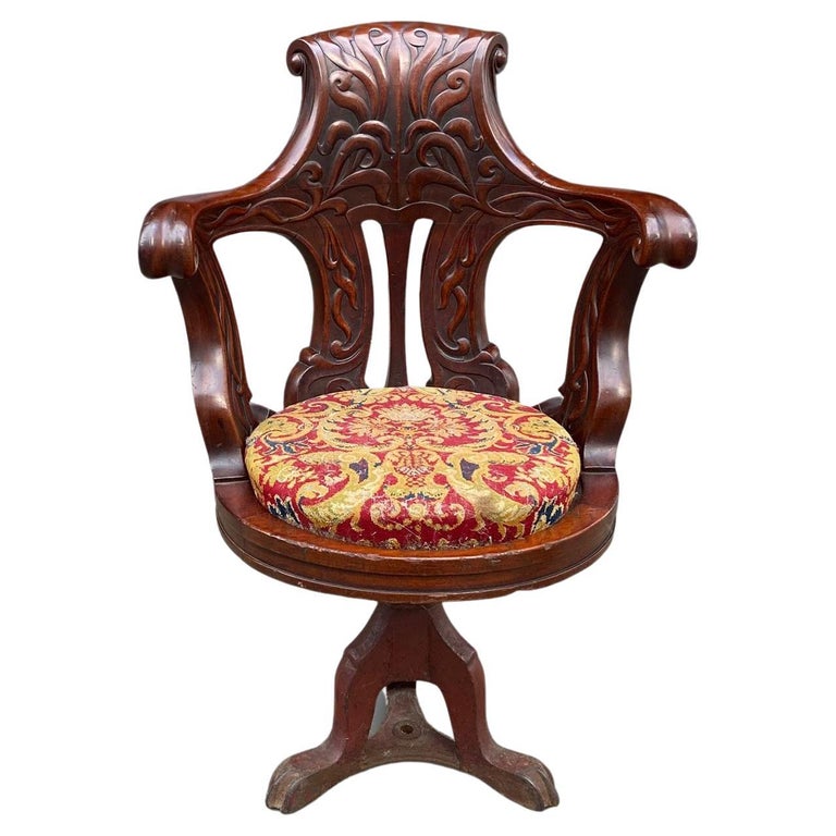 A Carved Mahogany Ship's Armchair From The White Star Line RMS Olympic ...
