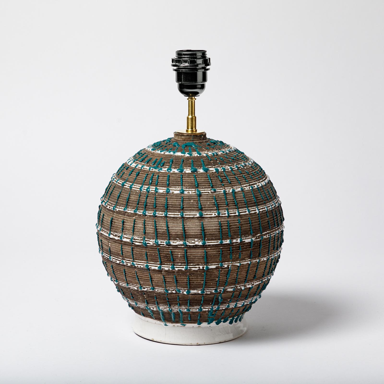 Ceramic Table Lamp in the Style of Jean Besnard, circa 1930 For Sale at ...