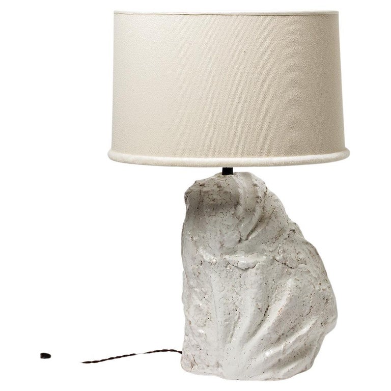 Ceramic Table Lamp with White Glaze by Hervé Rousseau, 2022 / Ref 10 ...