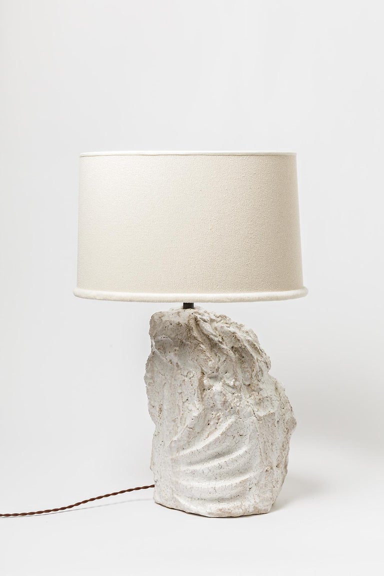 Ceramic Table Lamp with White Glaze by Hervé Rousseau, 2022 / REF 4 For ...