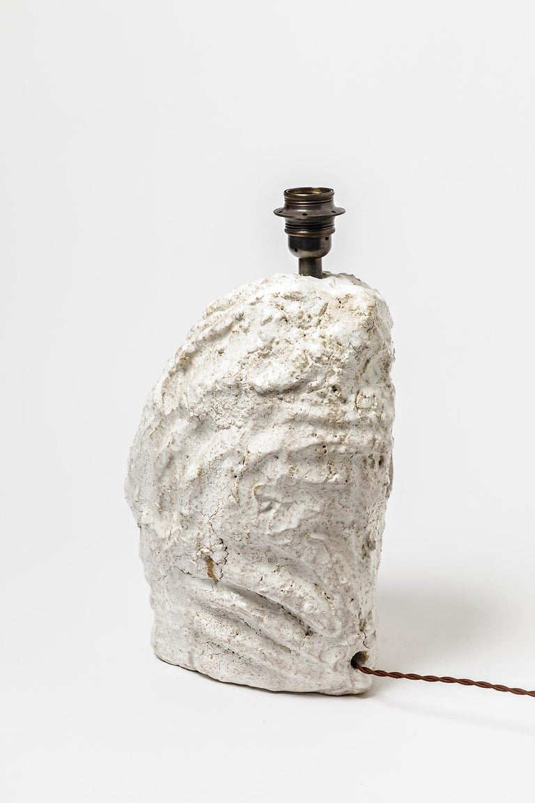 Ceramic Table Lamp with White Glaze by Hervé Rousseau, 2022 / REF 4 For ...